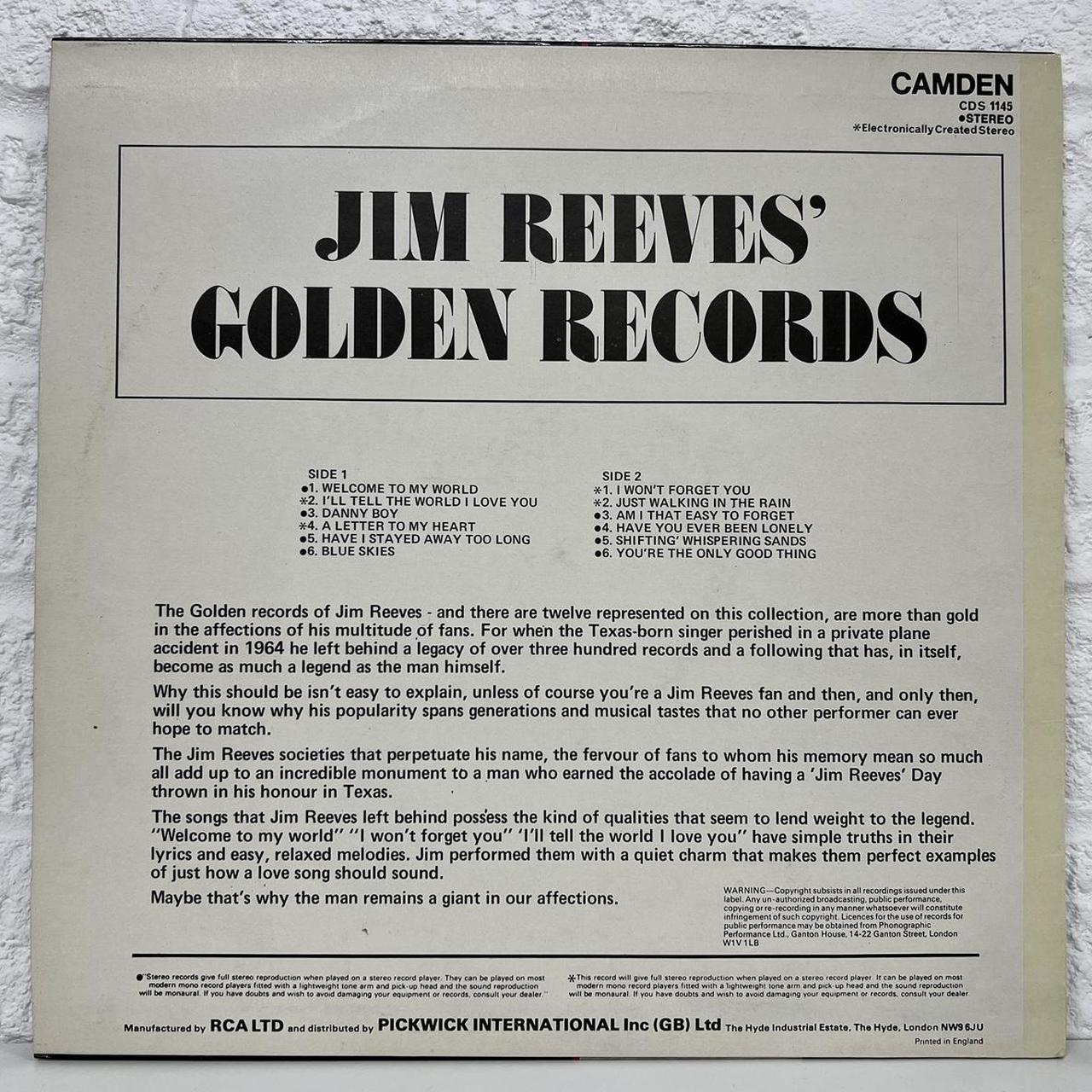 Jim Reeves Album Golden Records Genre Pop Folk... - Depop