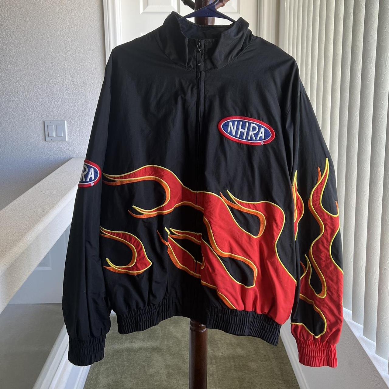 Rare Vintage NHRA Racing Jacket Size: L - Depop