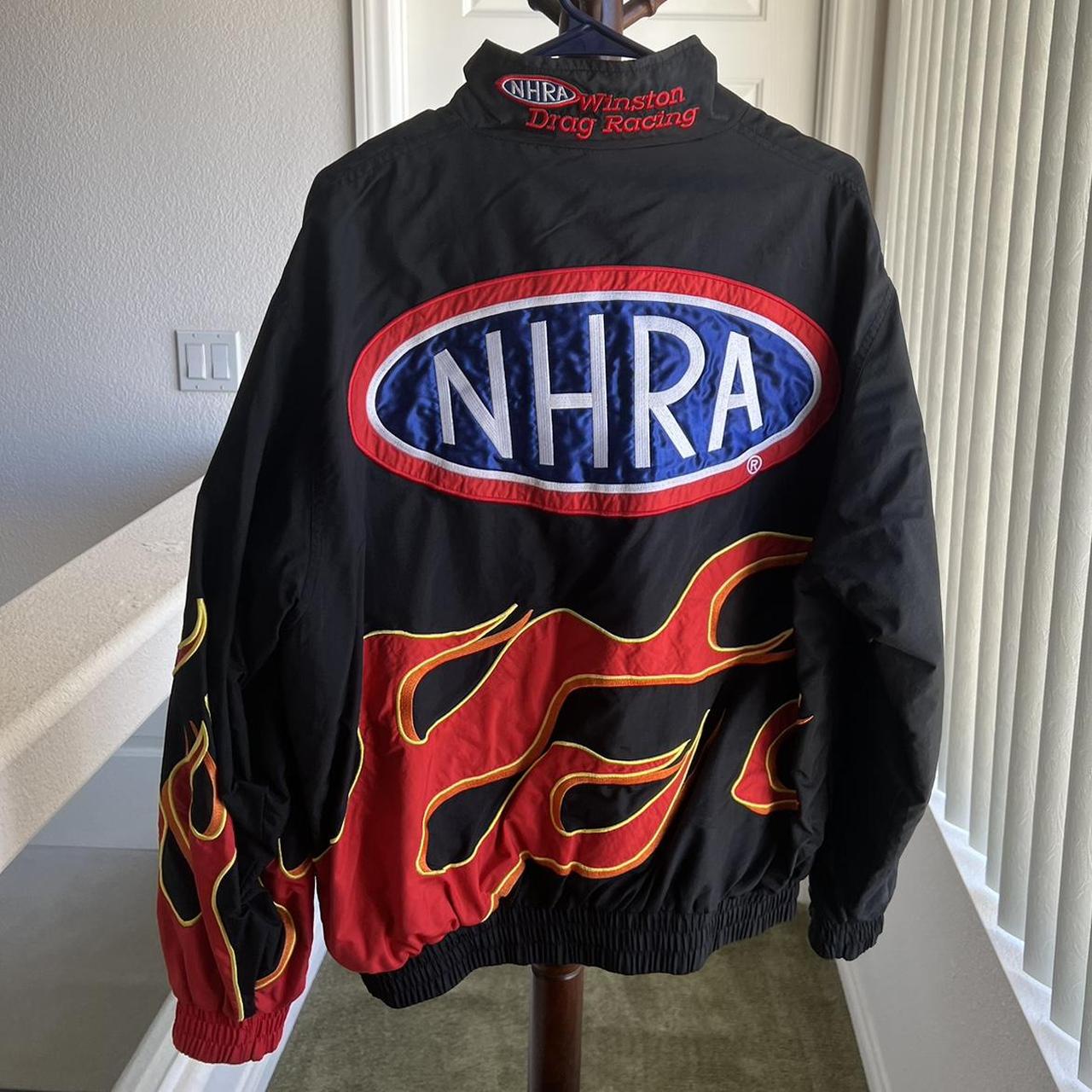 Rare Vintage NHRA Racing Jacket Size: L - Depop