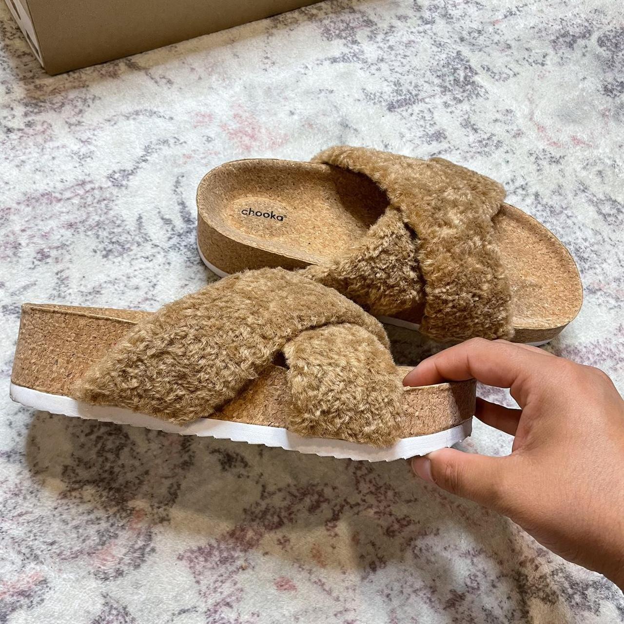 Chooka Ch Annie cross and sandal Size 8 Tan... - Depop