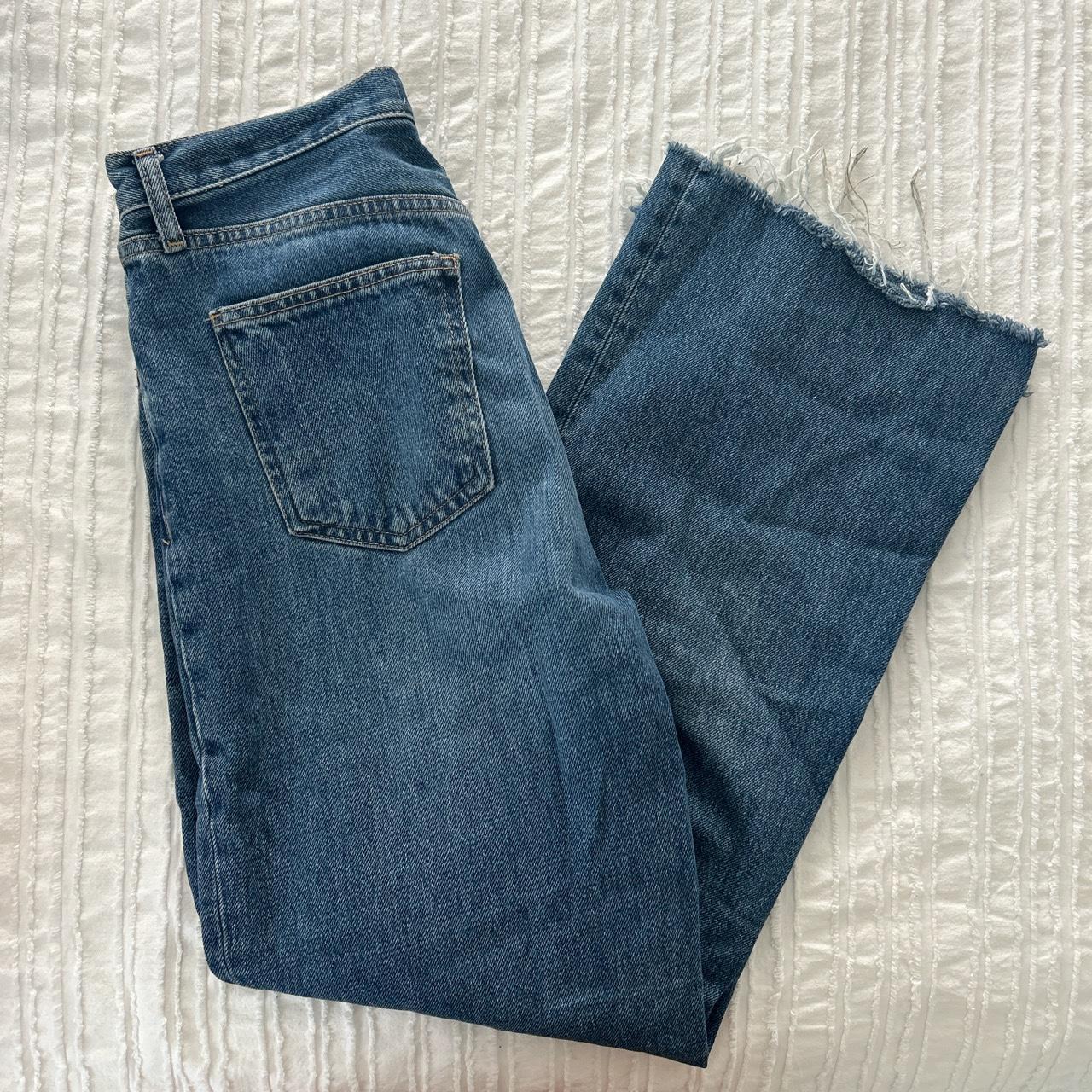 zara high rise wide leg jeans worn once perfect... - Depop