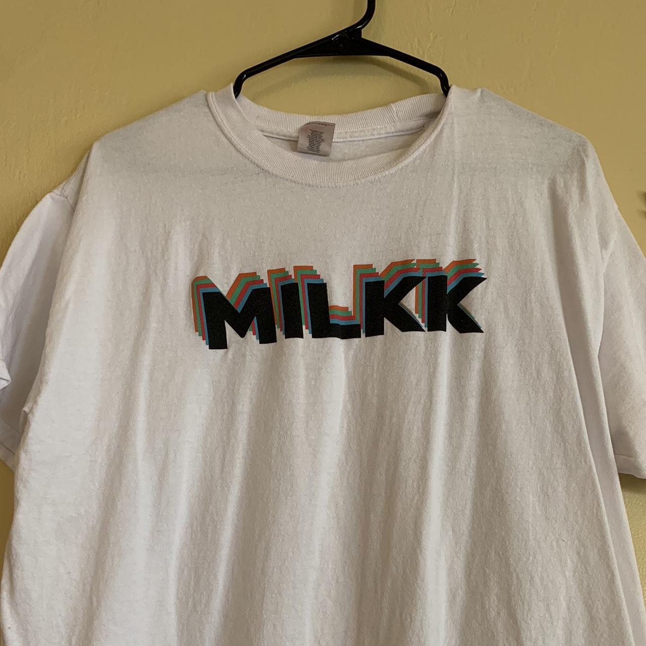 milkk shirt ☆ size L ☆ worn a couple times but... - Depop