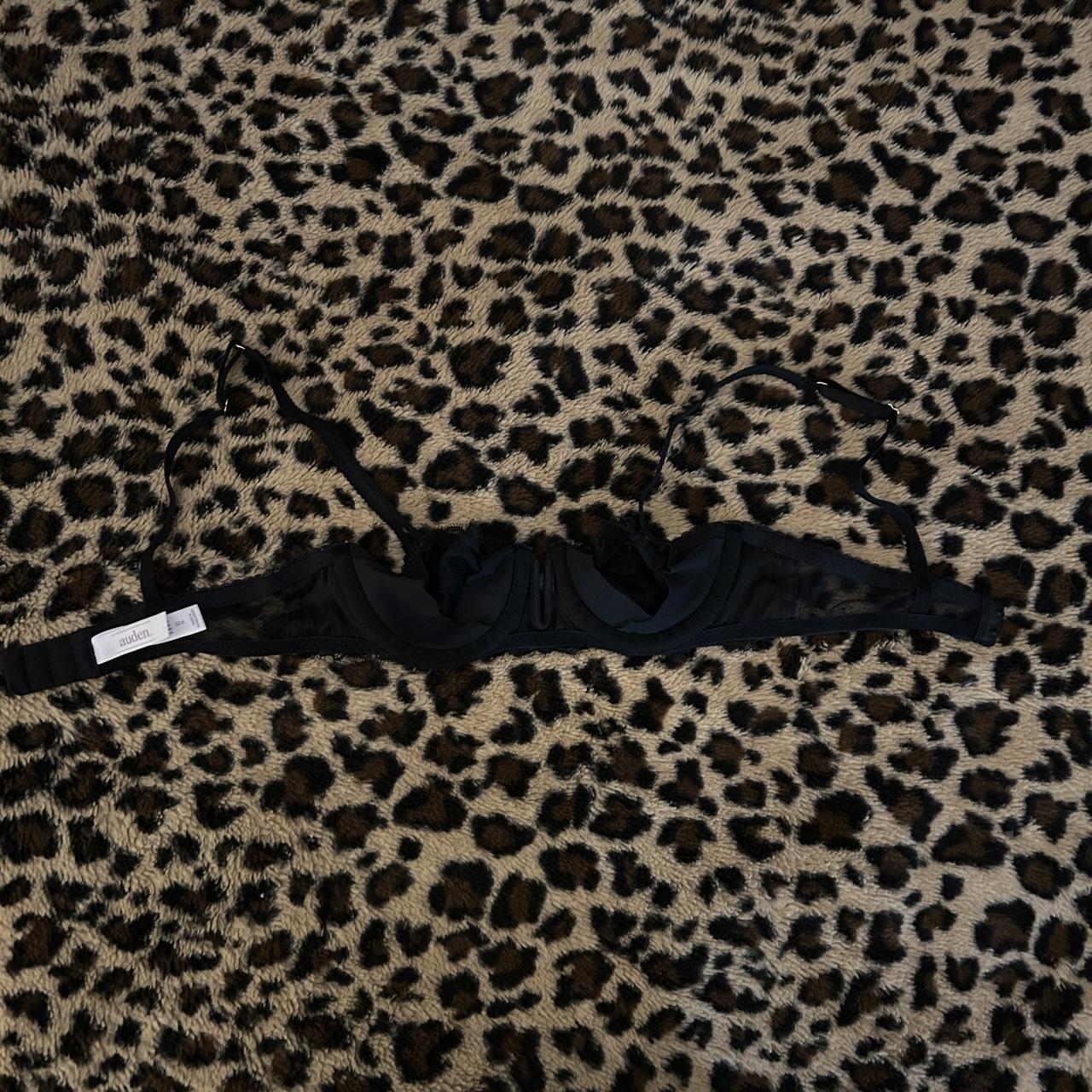 Cute black lace bra!! Marked size 32A, was purchased... - Depop