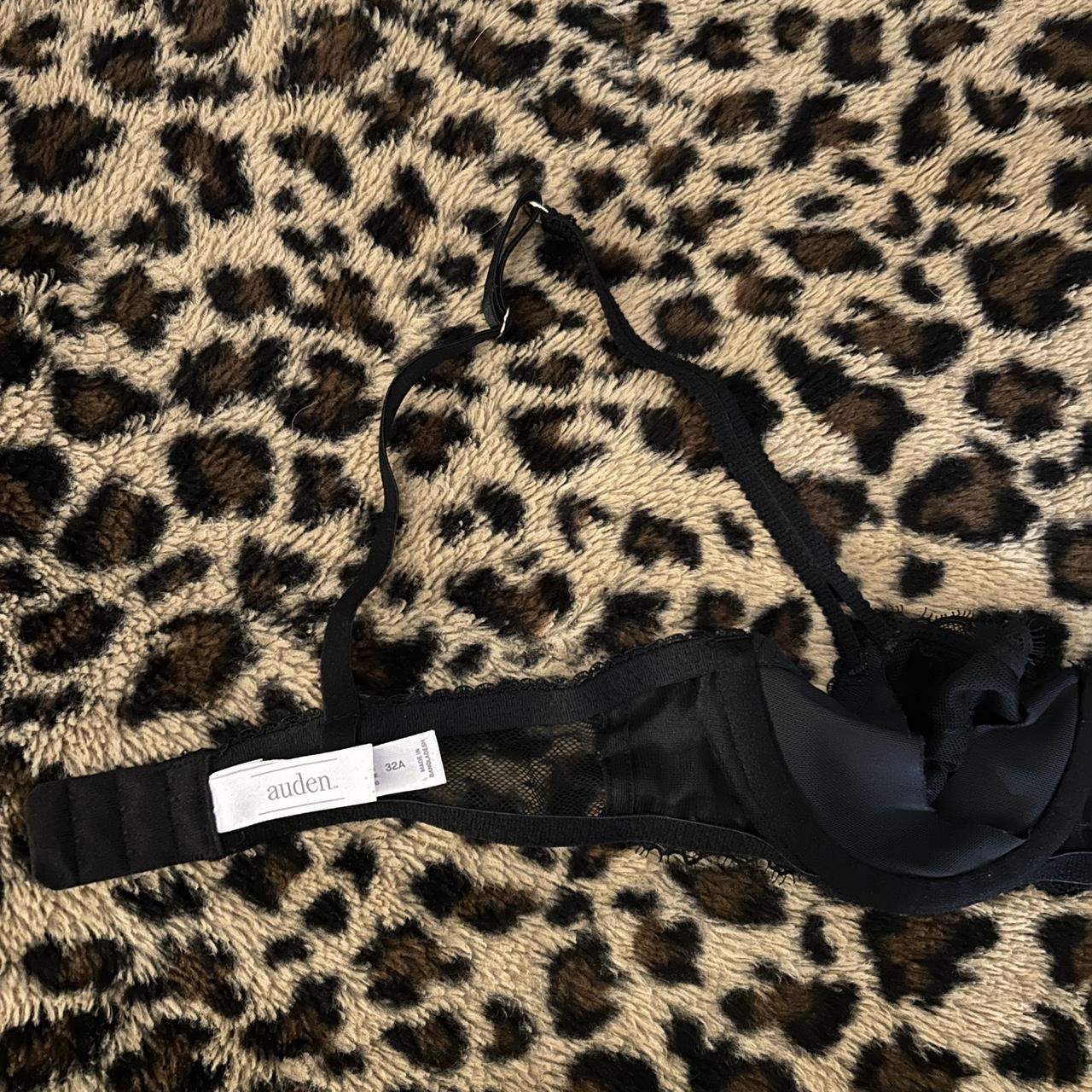 Cute black lace bra!! Marked size 32A, was purchased... - Depop