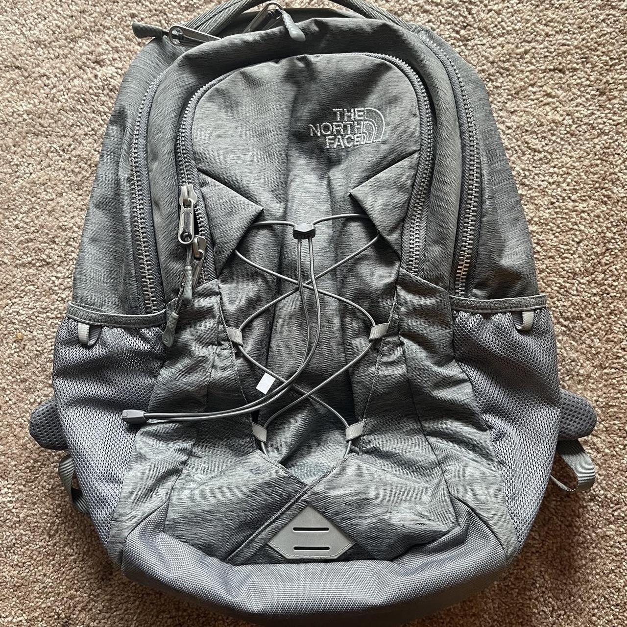 Grey North Face Backpack - Depop