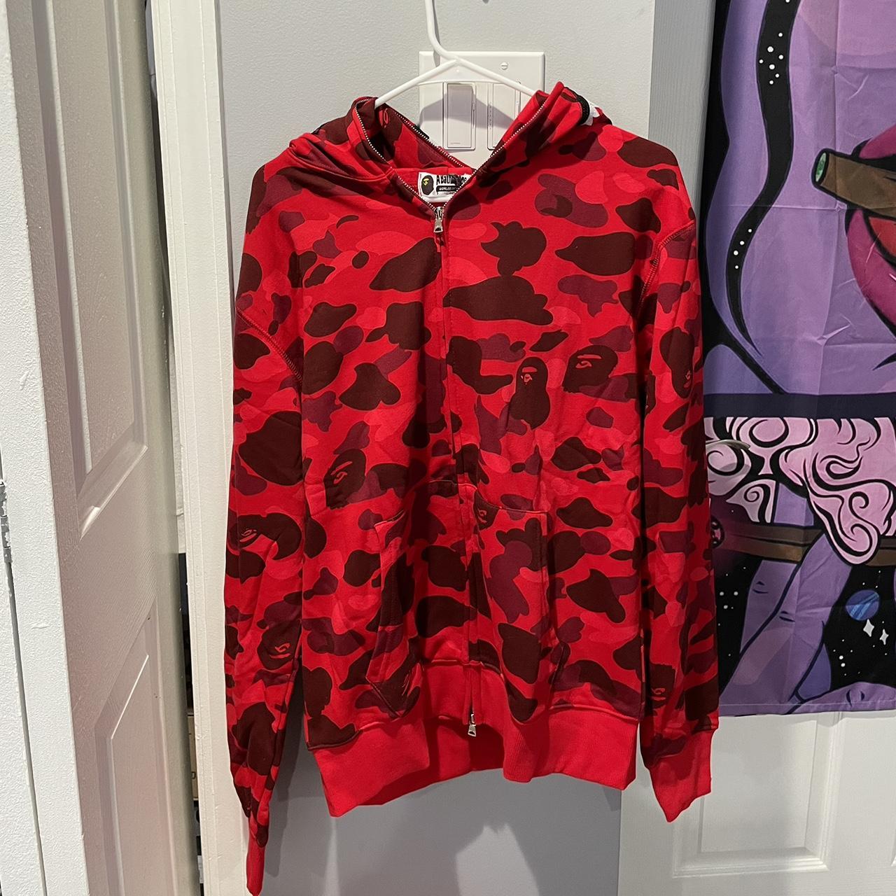 Red Bape Jacket 🦈 Bought From Sneaker Store Reason... - Depop