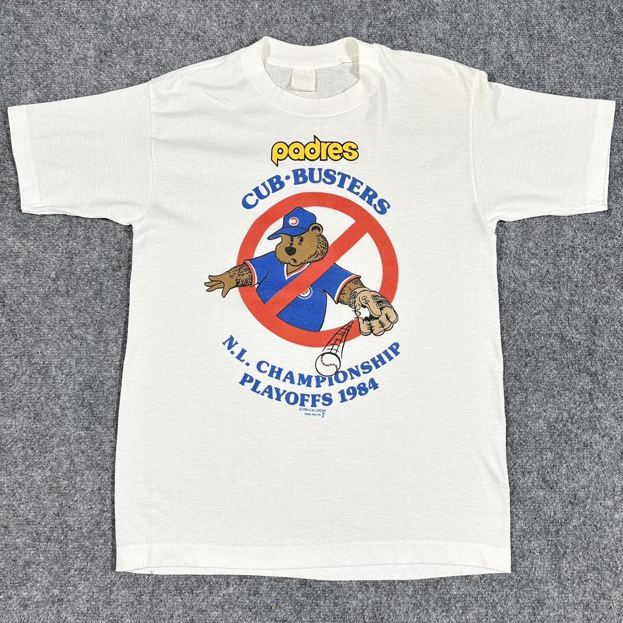 Vintage 80s 1984 MLB Chicago Cubs Busters San Diego... - Depop