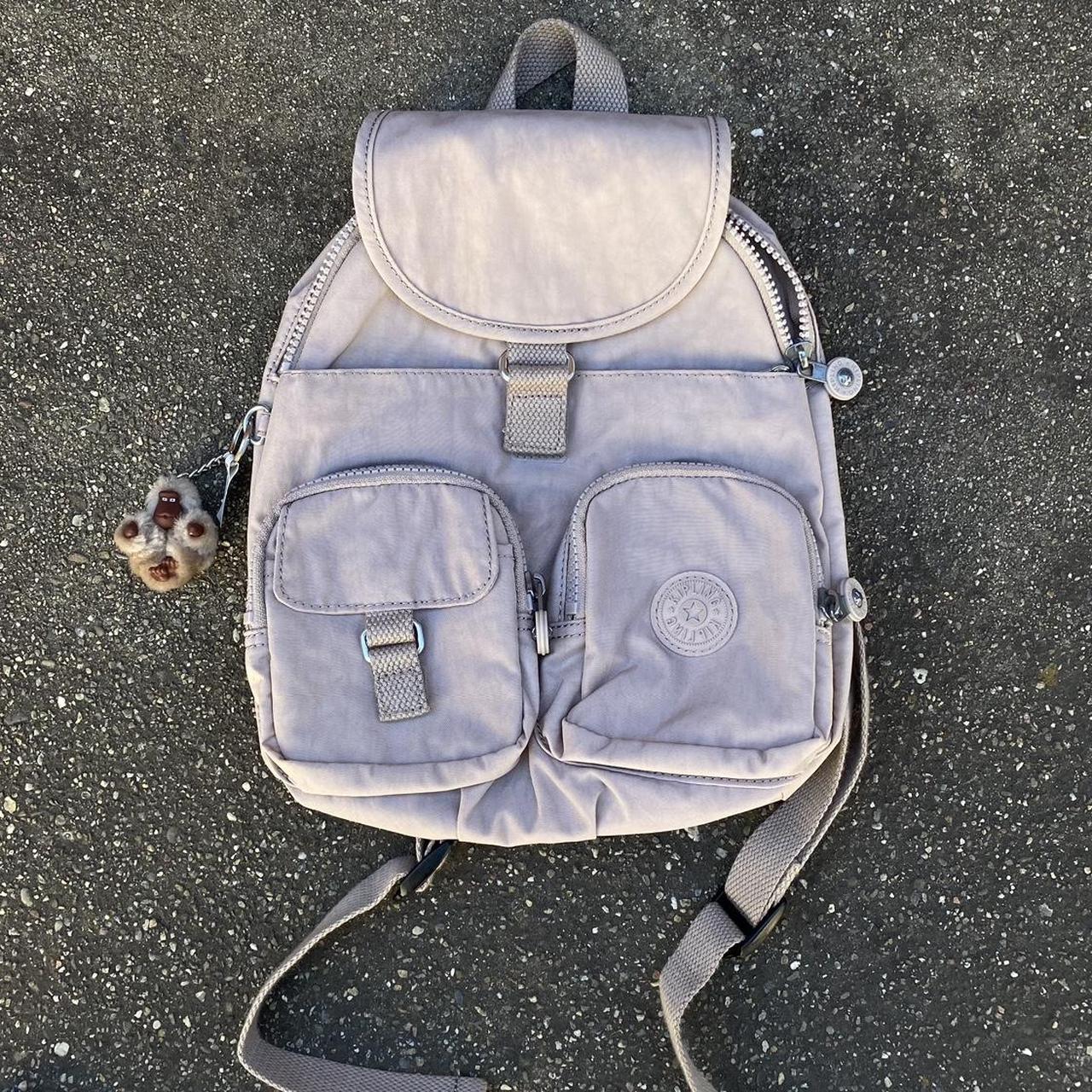 Nude Kipling love bug mini backpack with multiple... - Depop