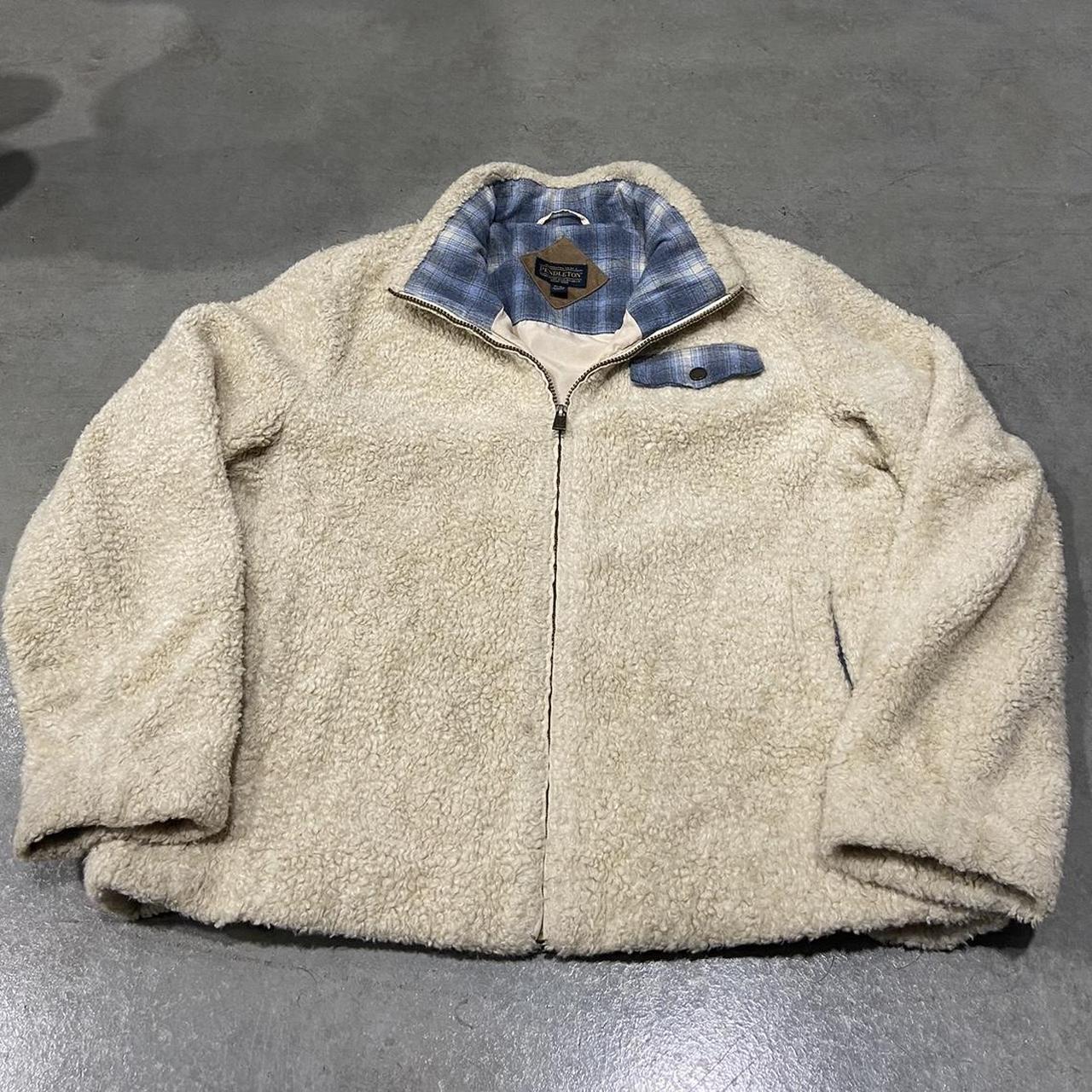Vintage Pendleton Fuzzy Zip Up Jacket Womens XL - Depop