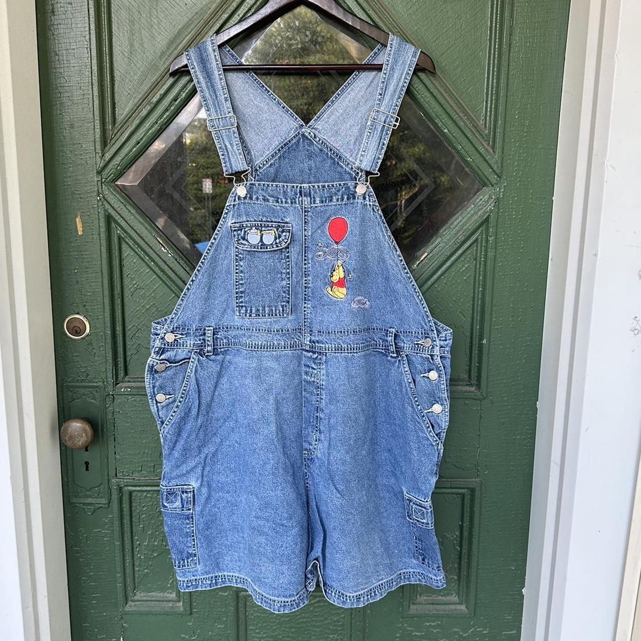Vintage Pooh Bear Denim Overalls Women’s 22/24W or... - Depop