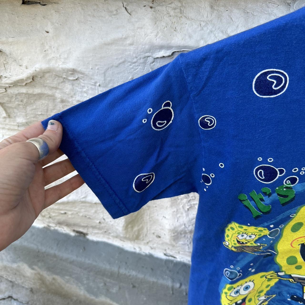 Vintage SpongeBob Youth Shirt Youth M, small stain... - Depop
