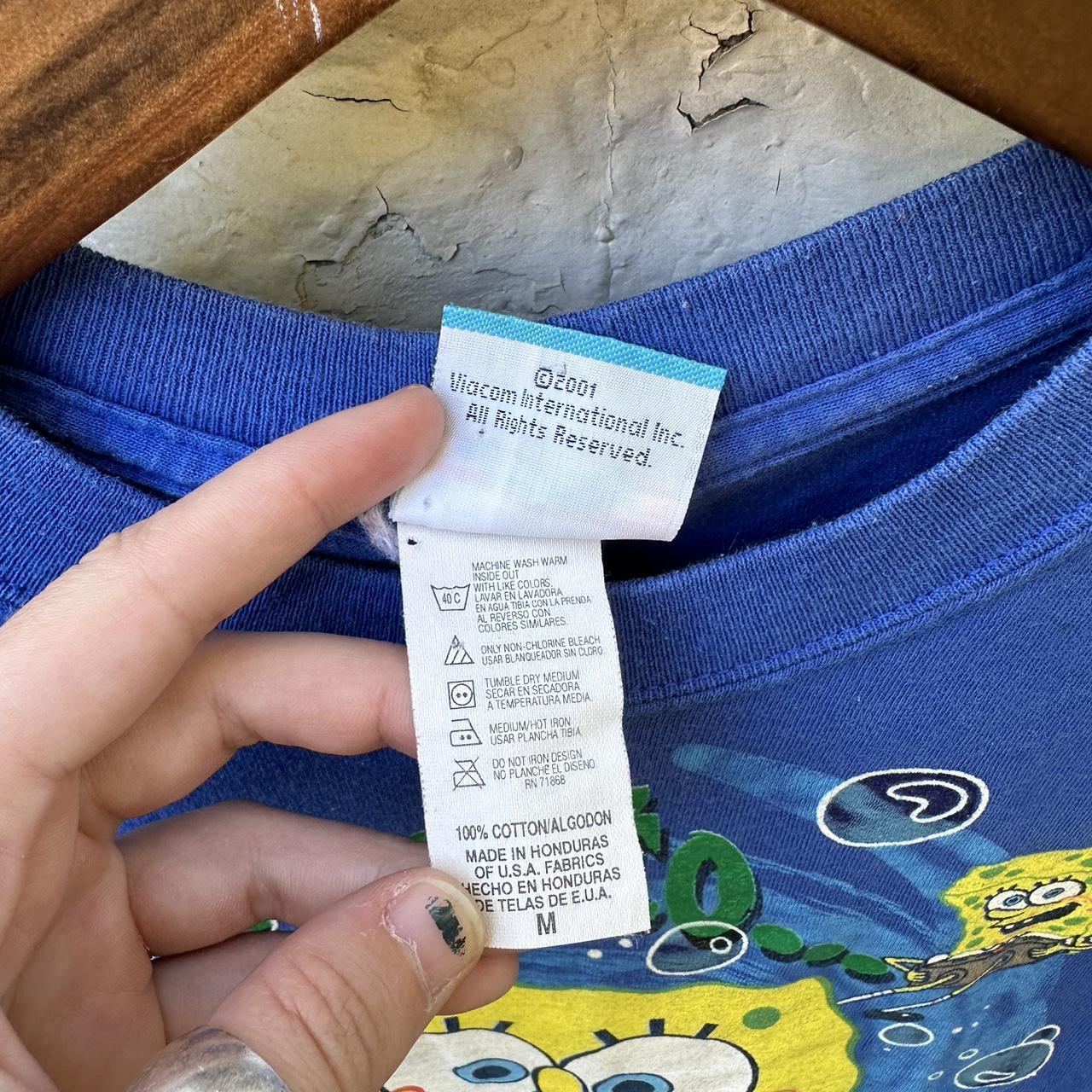 Vintage SpongeBob Youth Shirt Youth M, small stain... - Depop