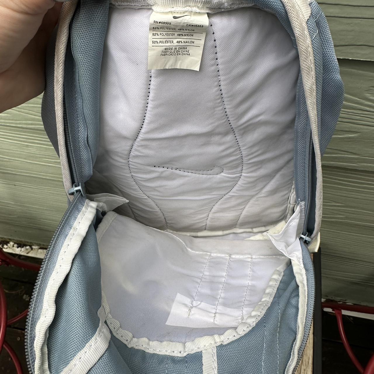 Vintage Nike Baby Blue Mini Backpack Has some dirty... - Depop