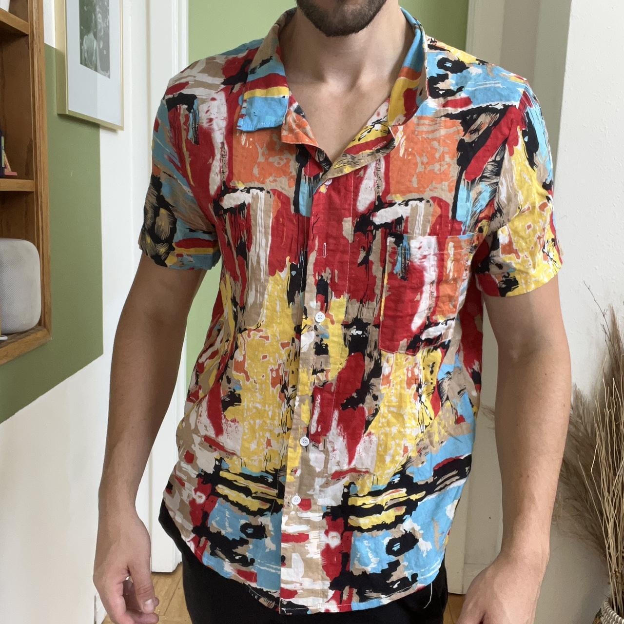 Men’s Artsy Shirt 🖼 Great condition ⭐️ Size: M... - Depop