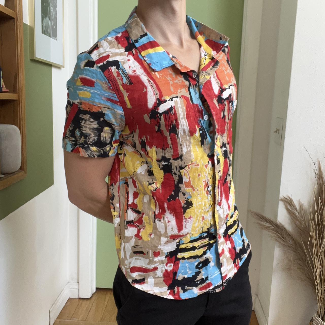 Men’s Artsy Shirt 🖼 Great condition ⭐️ Size: M... - Depop