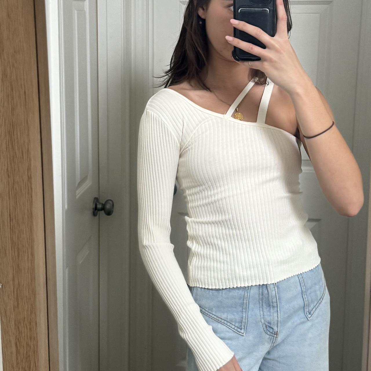 Zara size small white top - Depop