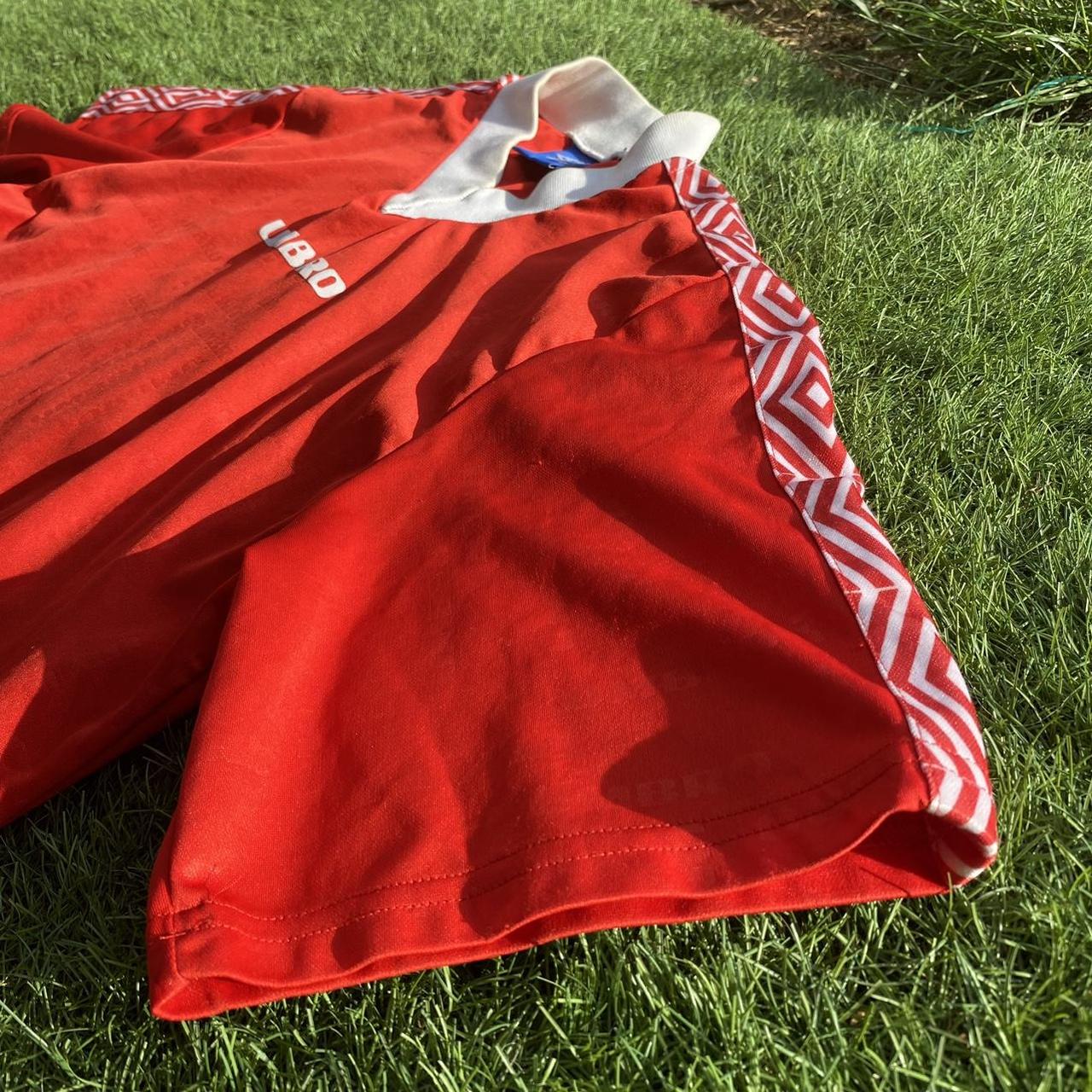 vintage umbro t shirt -retro football kit style -... - Depop