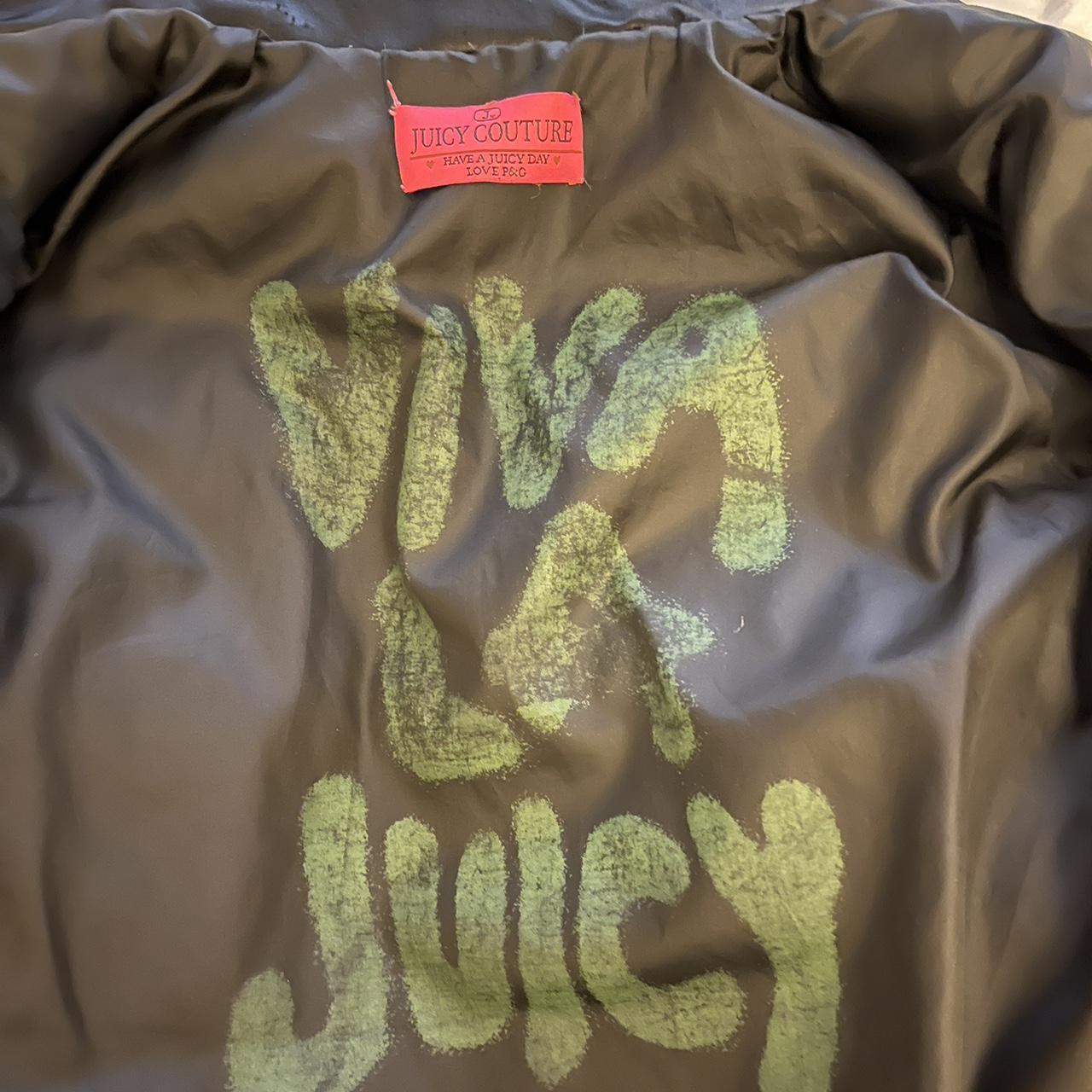 Black Y2K Juicy Puffer Jacket. In good used... - Depop