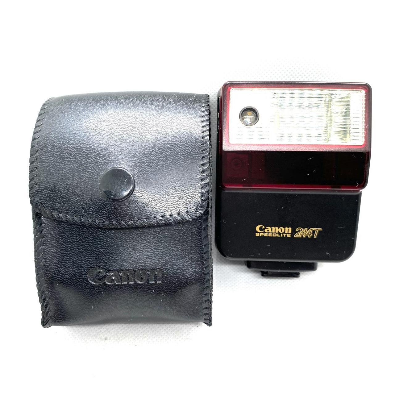 Canon Speedlite 244T flash mount + leather... - Depop