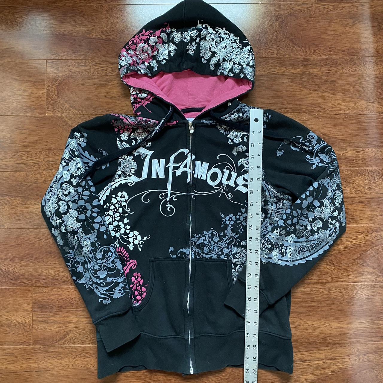 infamous zip up jacket y2k grunge skater girl... - Depop