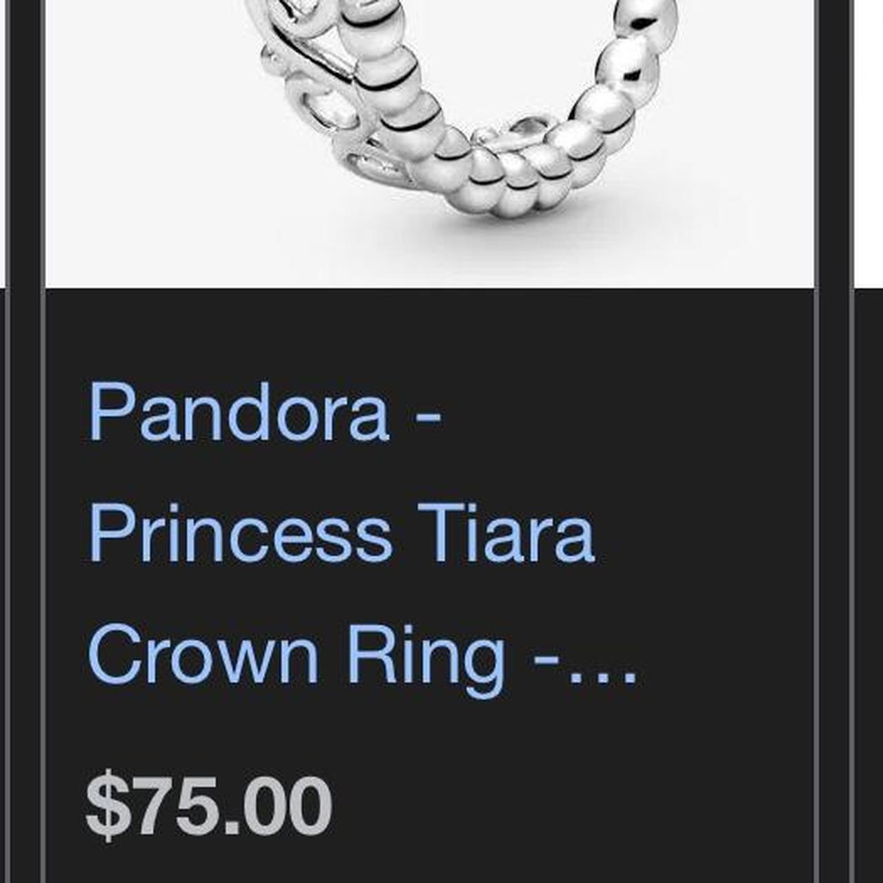 pandora princess tiana ring size 7 | Depop