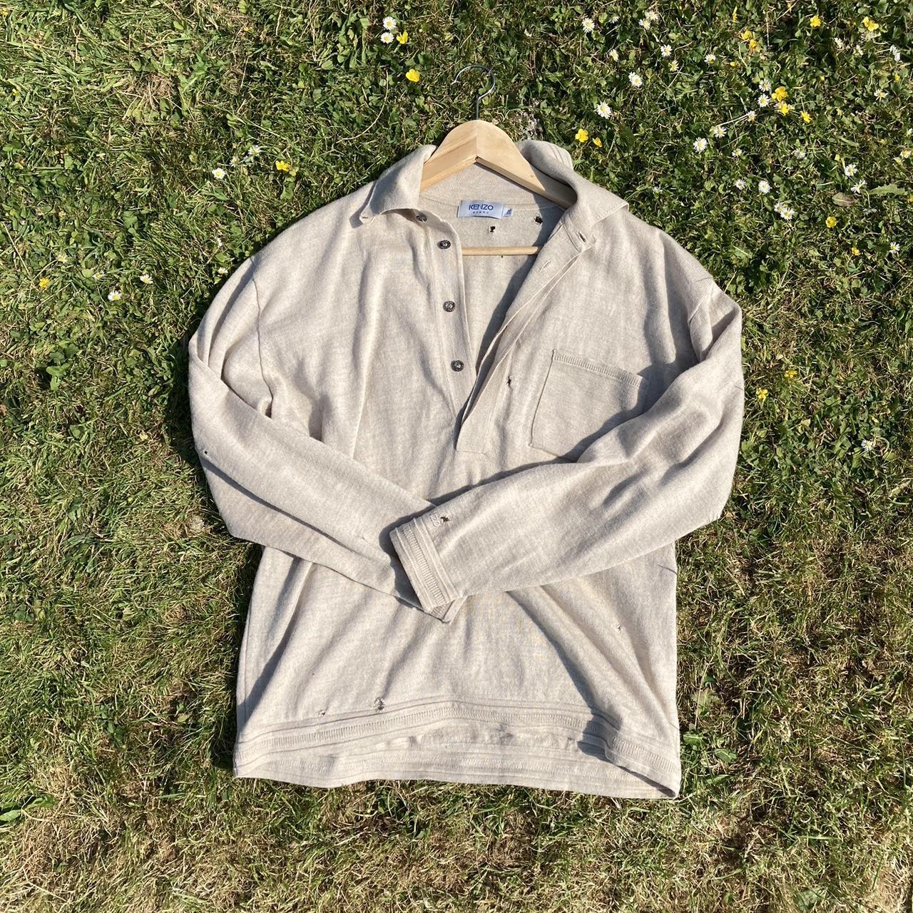 vintage kenzo cardigan kenzo detailing on the... - Depop