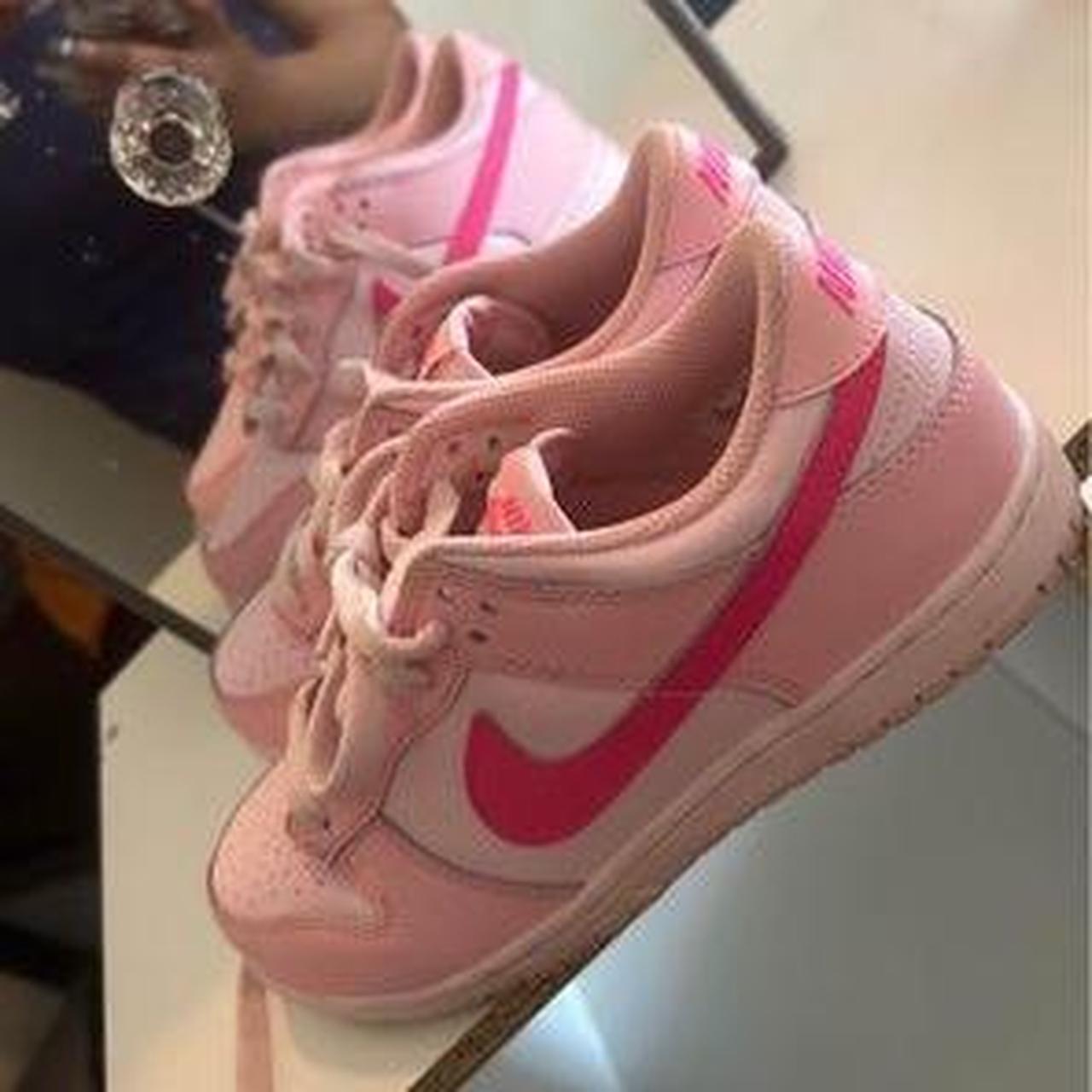Triple pink dunks Women 5 Youth 3 - Depop