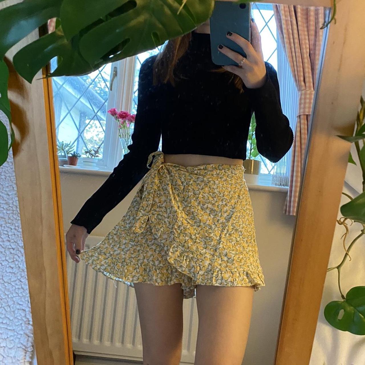 Primark lemon print wrap skort 🍋 Perfect for spring... - Depop