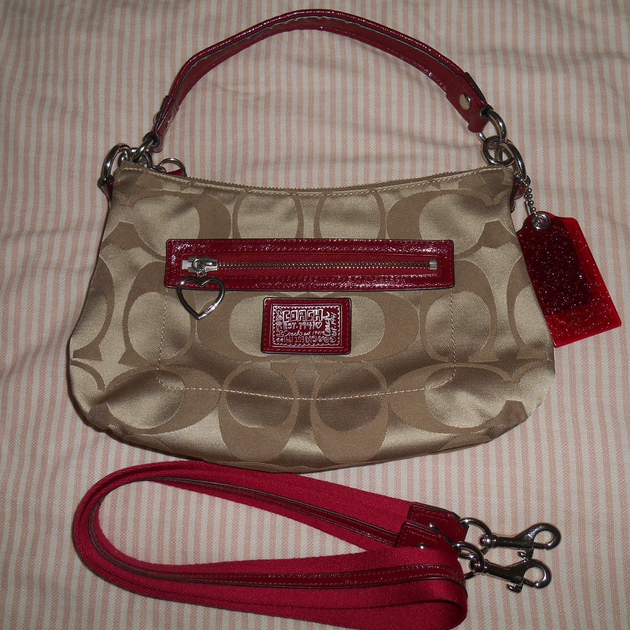 authentic coach poppy mini bag price: $250 H:... - Depop