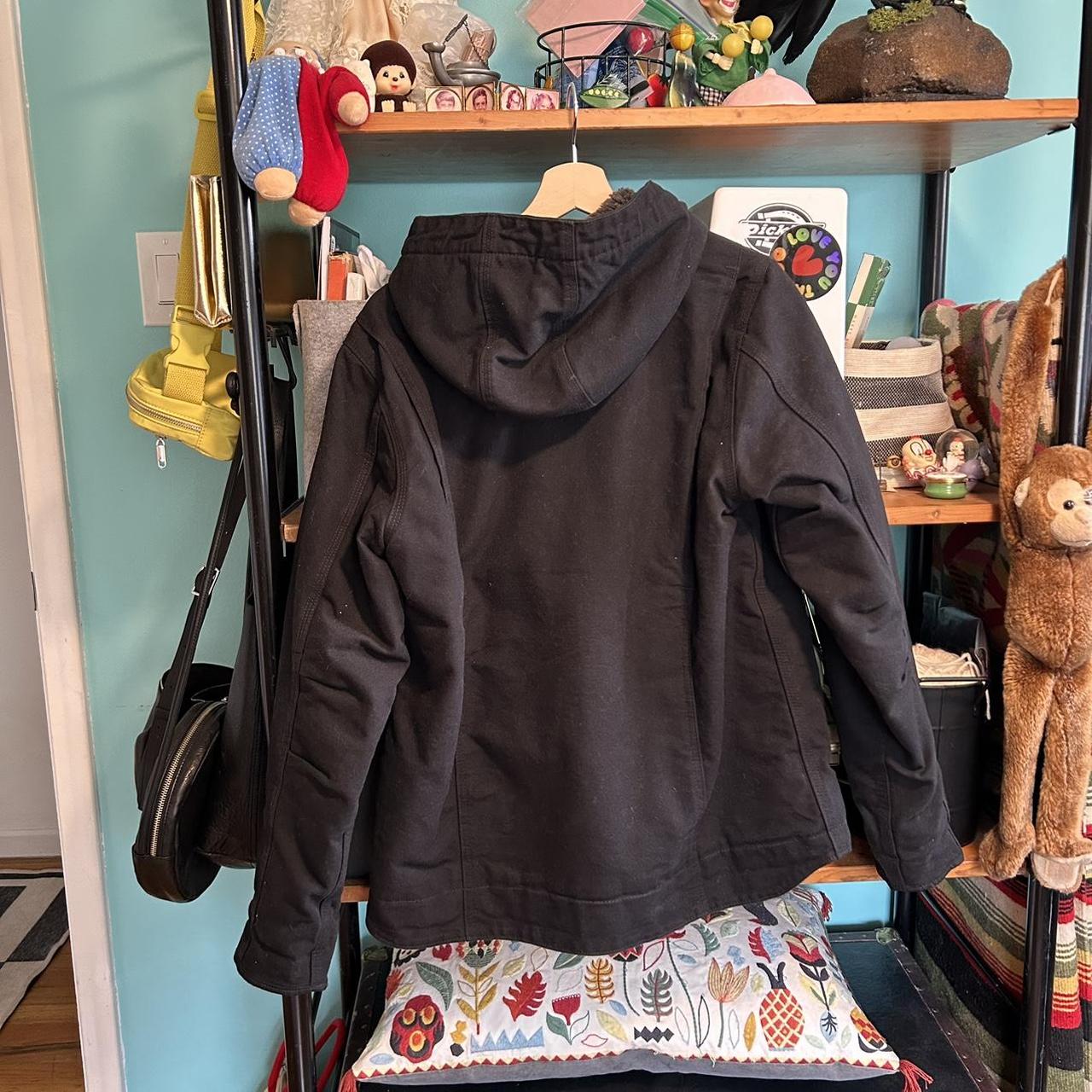 Size medium Carhartt hooded tooth jacket in black.... - Depop