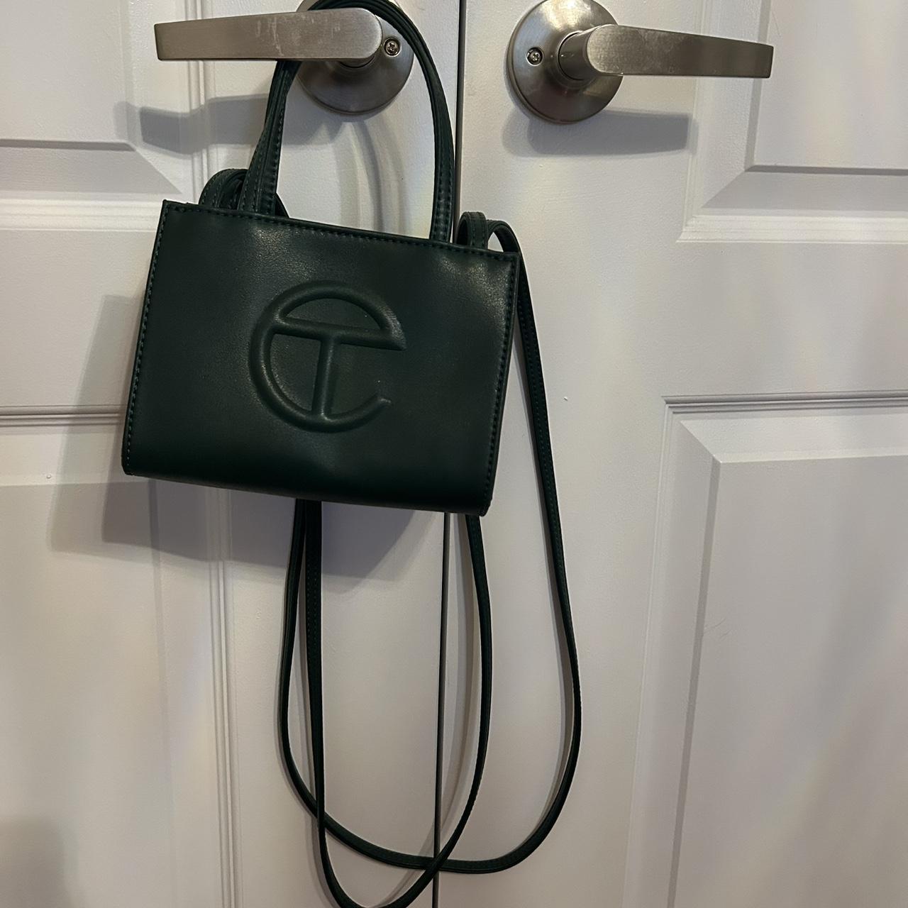 Green Mini Telfar Perfect condition Pick up in... - Depop