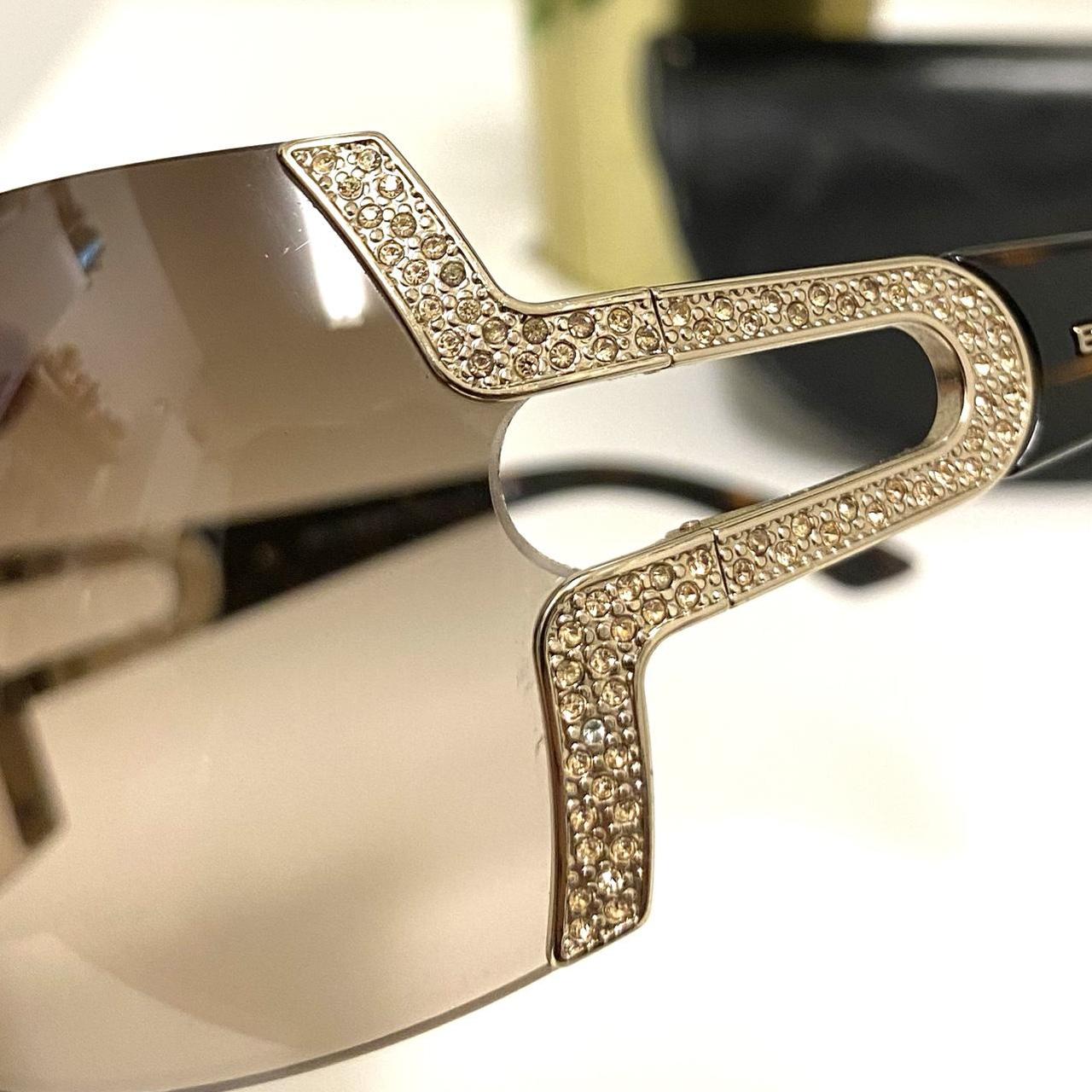 Authentic Bvlgari Y2K 6038-B Diamanté Gems Oversized... - Depop