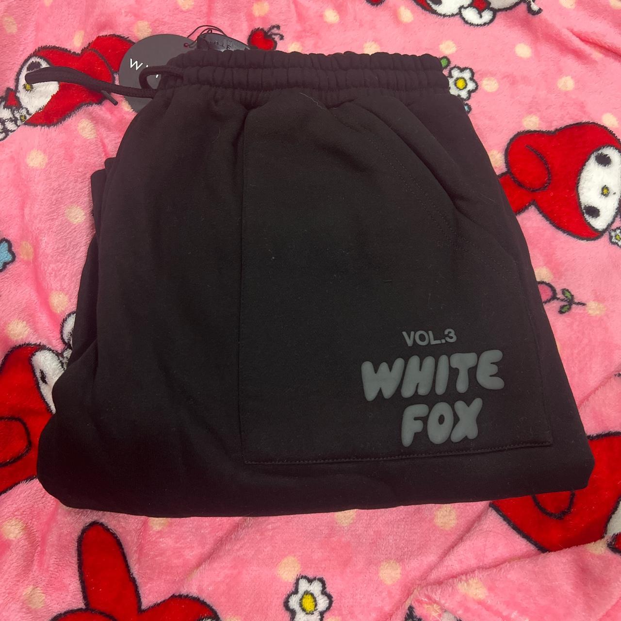 offstage white fox sweatpants onyx - Depop