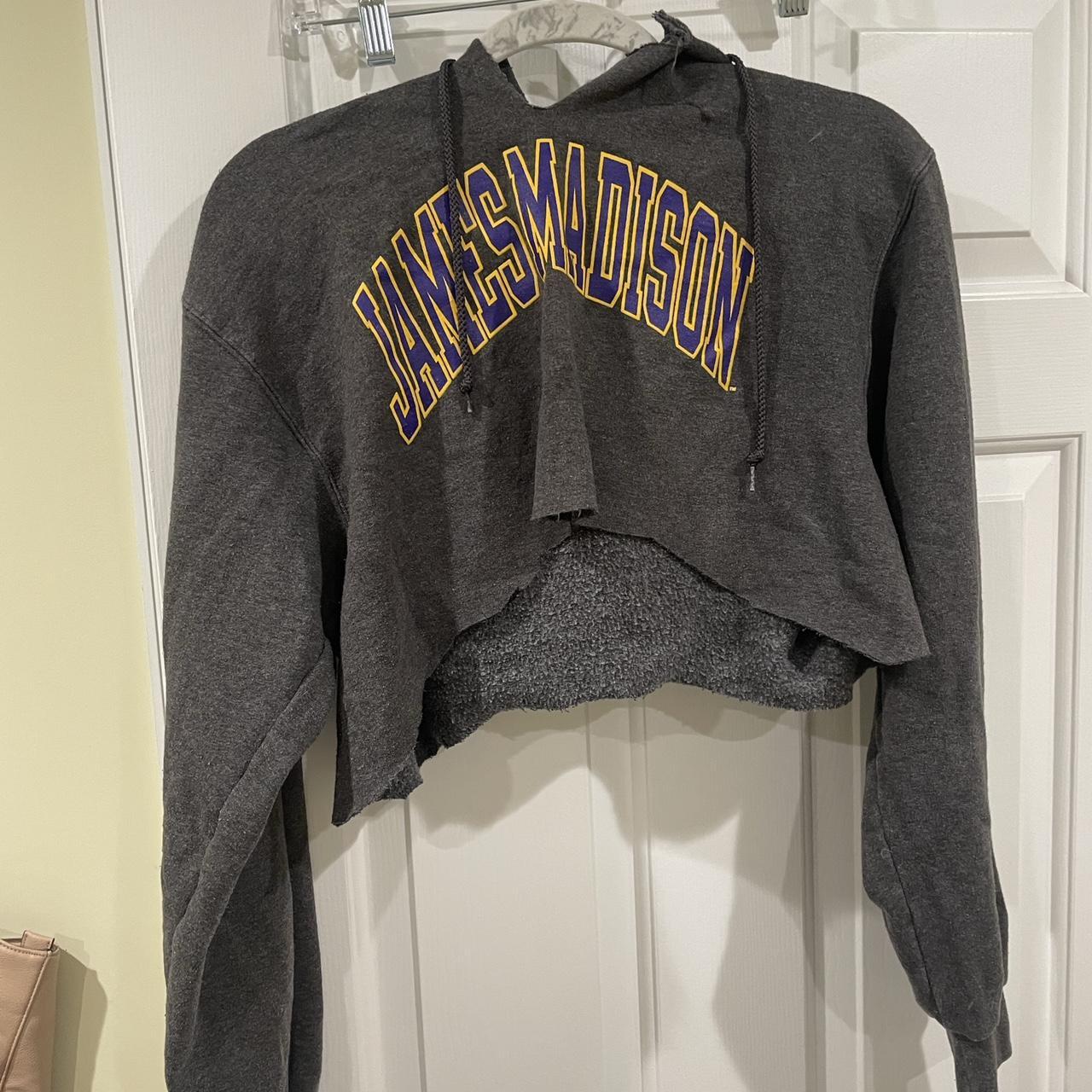 Jmu/James Madison University cropped champion hoodie... - Depop