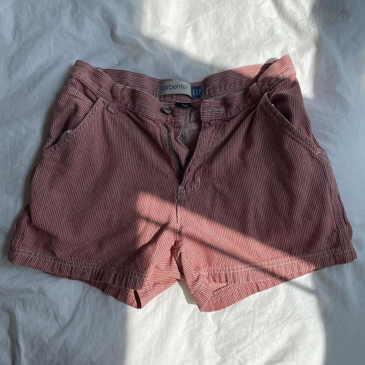 Most adorable red pinstriped high waisted shorts So... - Depop