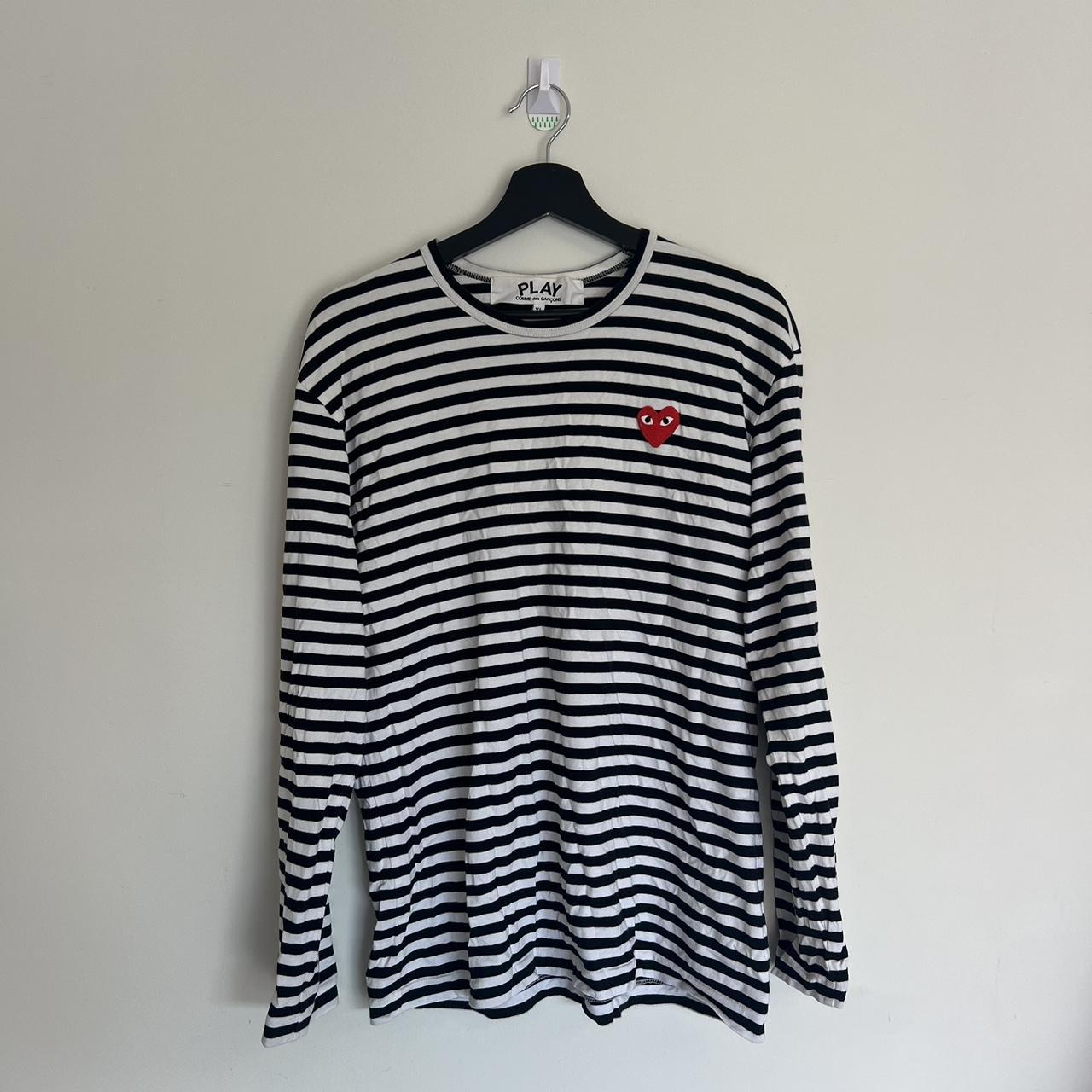 Comme Des Garçon Play Tee LS Worn Size XL - Depop
