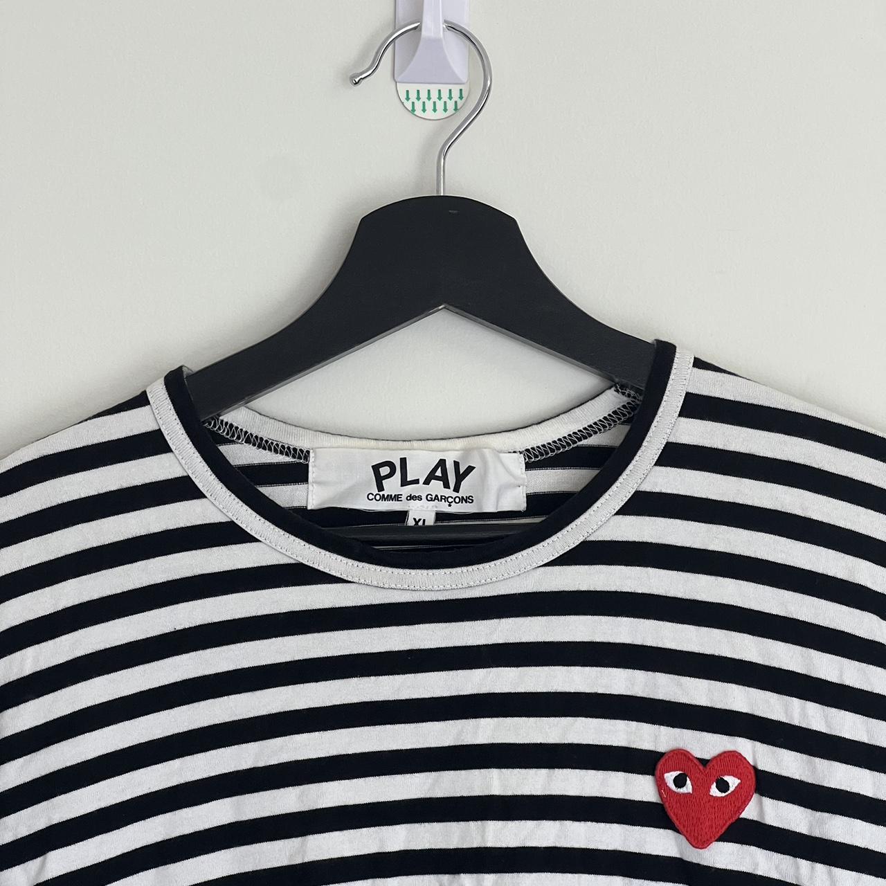 Comme Des Garçon Play Tee LS Worn Size XL - Depop