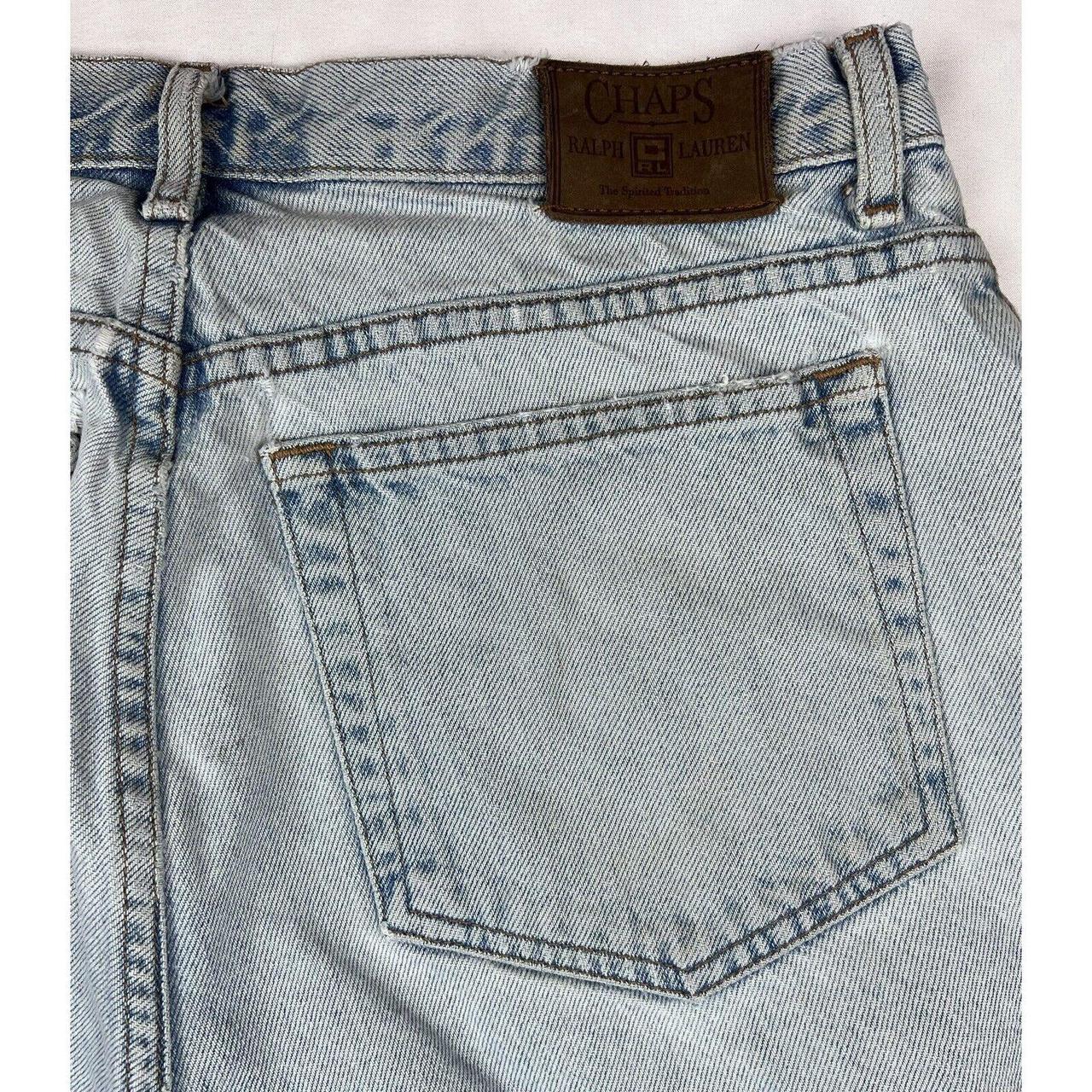Vintage Chaps Ralph Lauren 34 Light Wash Denim Blue... - Depop