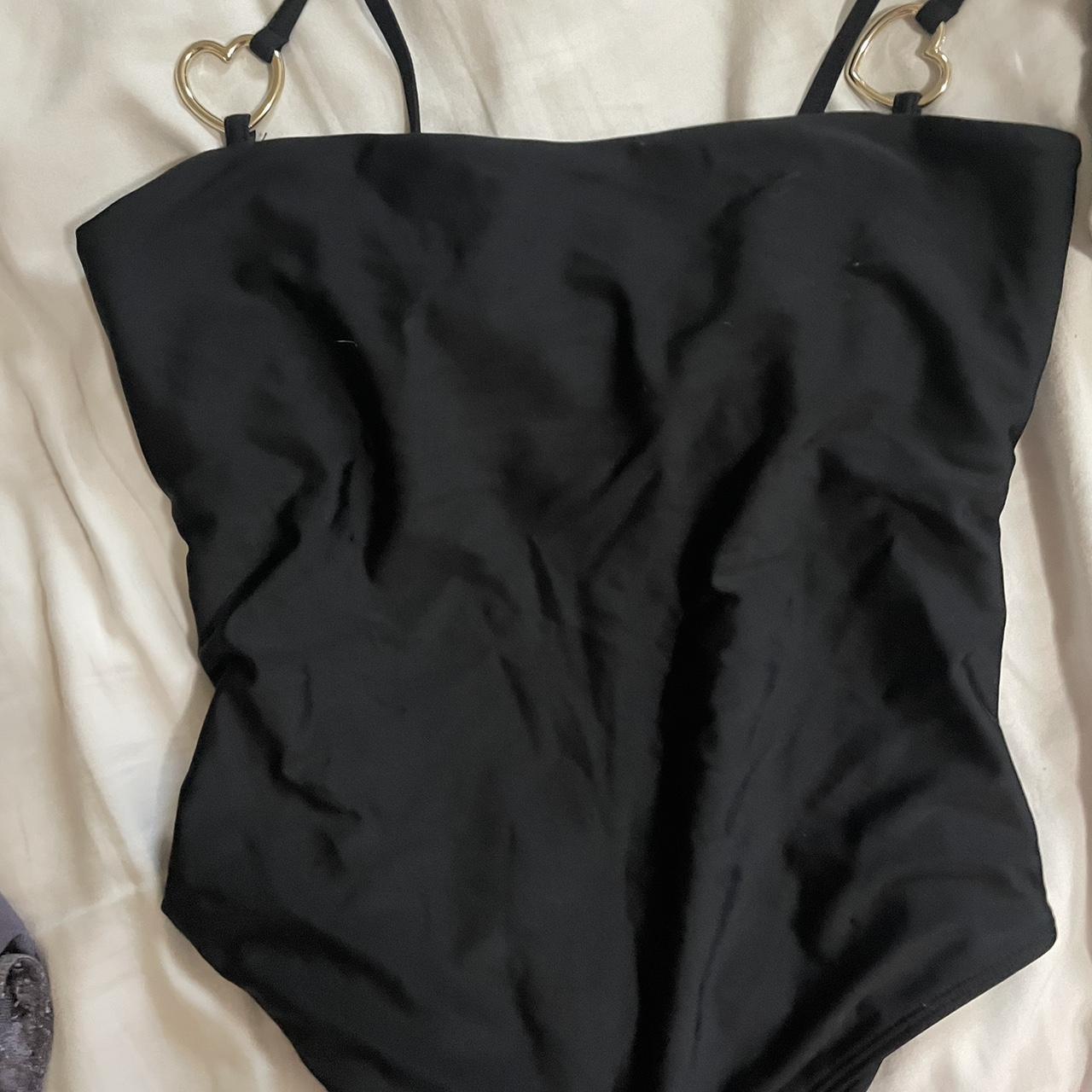 PacSun Women's Black and Gold Swimsuit-one-piece | Depop