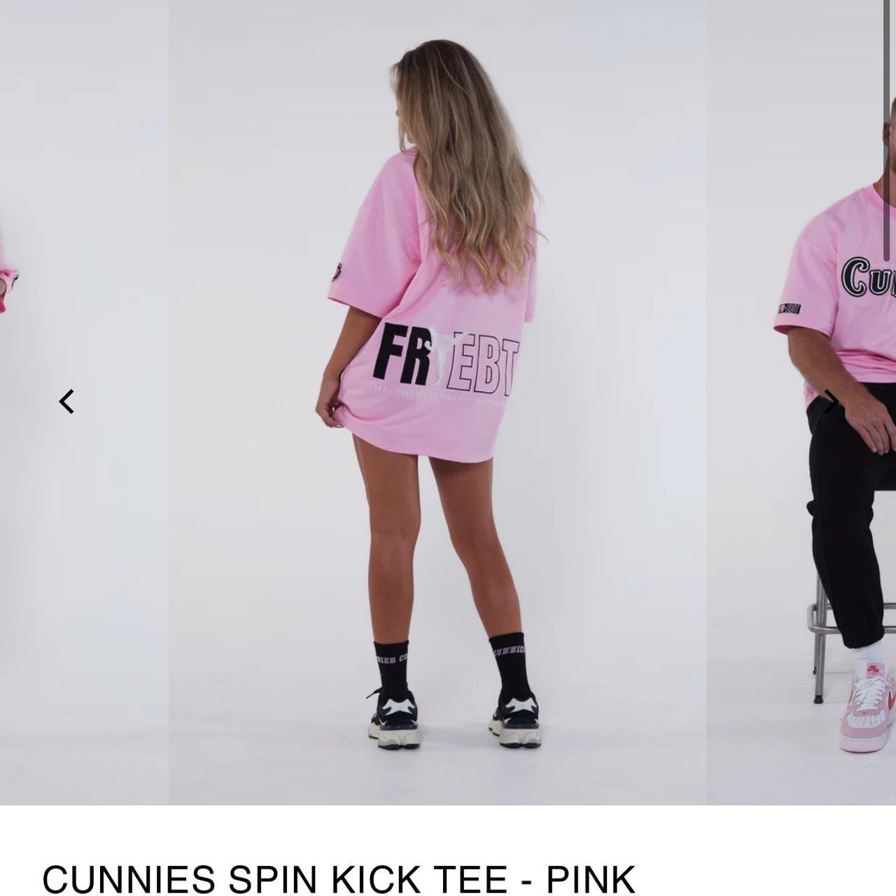 FRONT RUNNER X EBT Cunnies Sping Kick Tee- Pink... - Depop