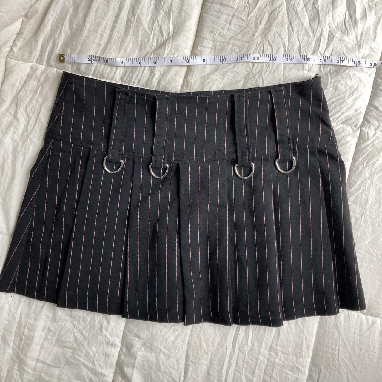 rare vintage 90s/00s Lip Service pleated black/pink... - Depop