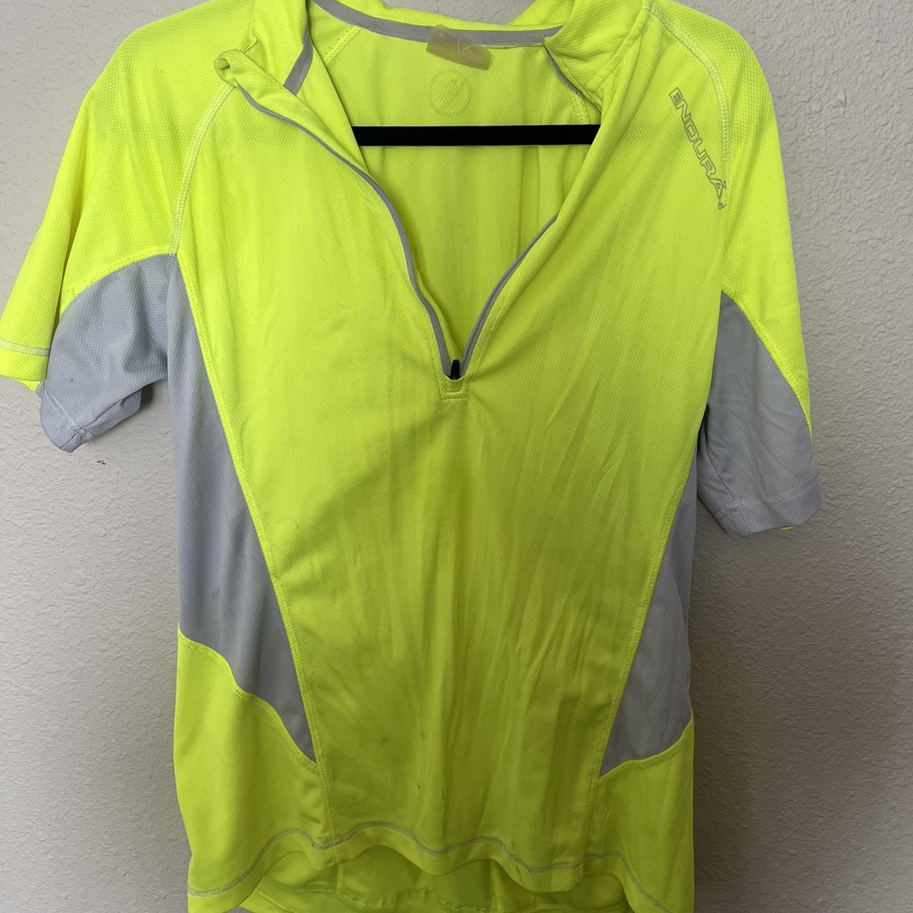 Highlighter Yellow Athletic Top Large. Short... - Depop
