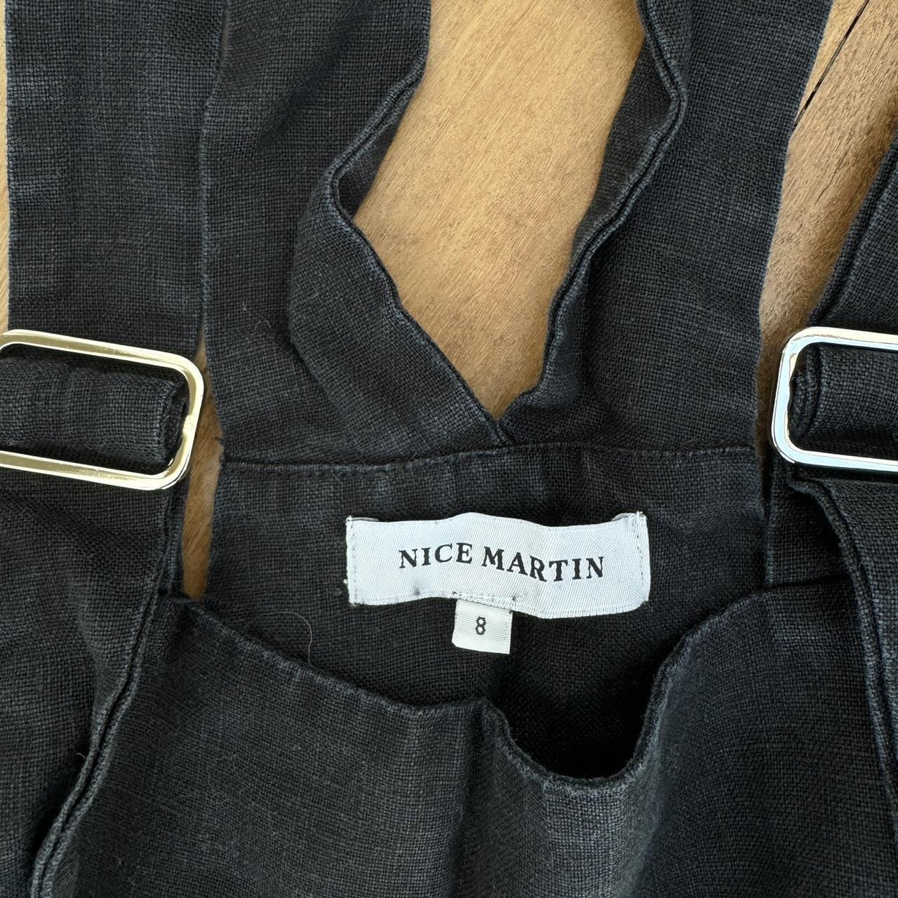 Nice Martin black linen oversized overalls Size 8 - Depop