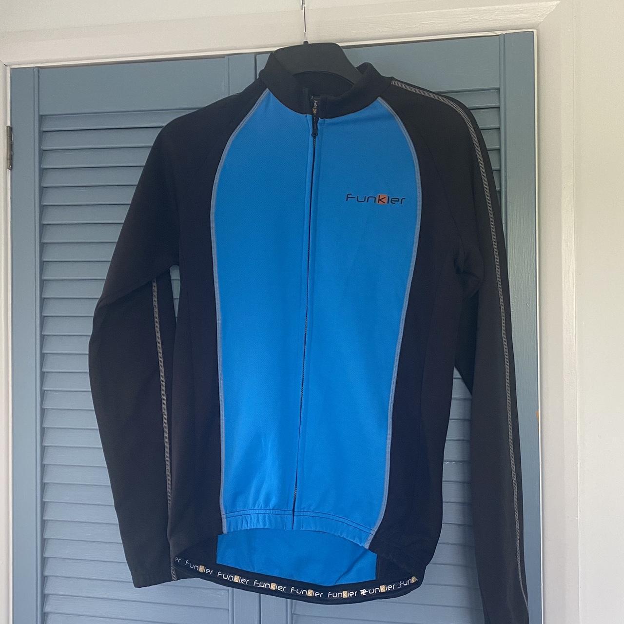 Gents Funkier cycling top Long sleeves, zip through... - Depop