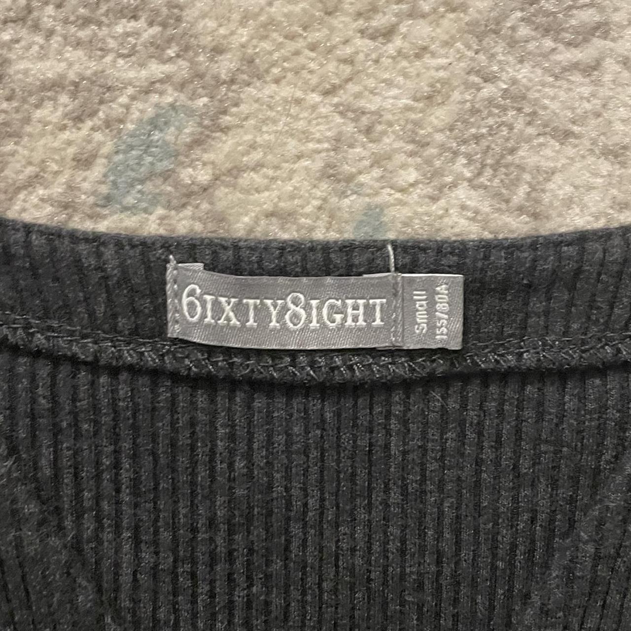 dark coquette top with tie strings in front! cinches... - Depop