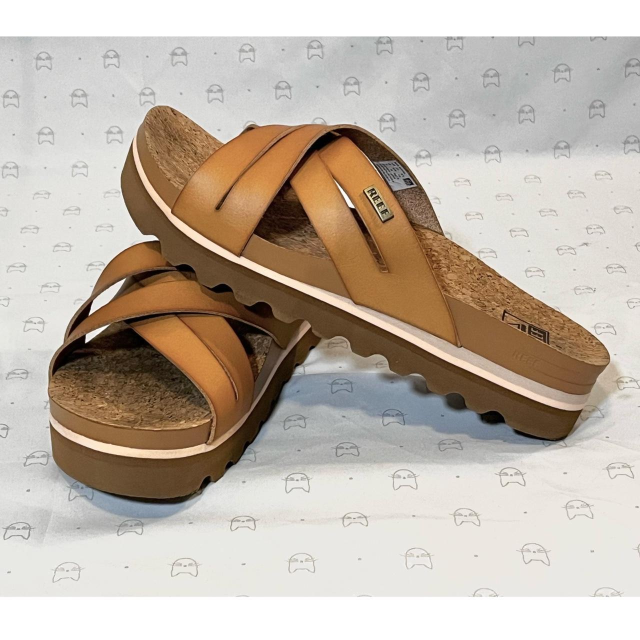 Tan Platform Reef Sandals Size 9 Worn once, no... - Depop