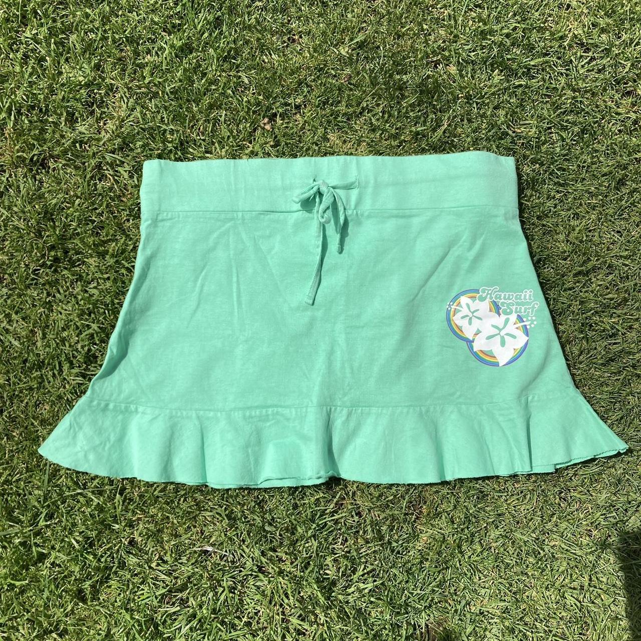 ⚡️free Uk Postage⚡️ Vintage 90s Y2k Green Hibiscus Depop
