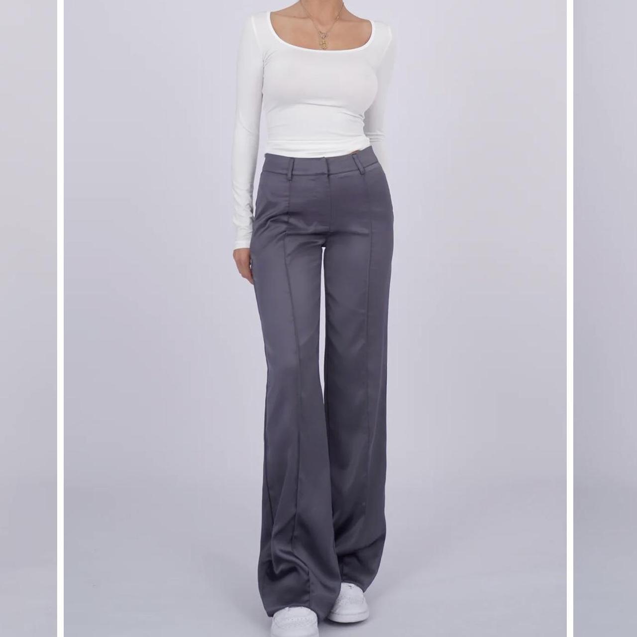 Venderbys Vera Wide Silky Pants in colour NOUGAT See... - Depop