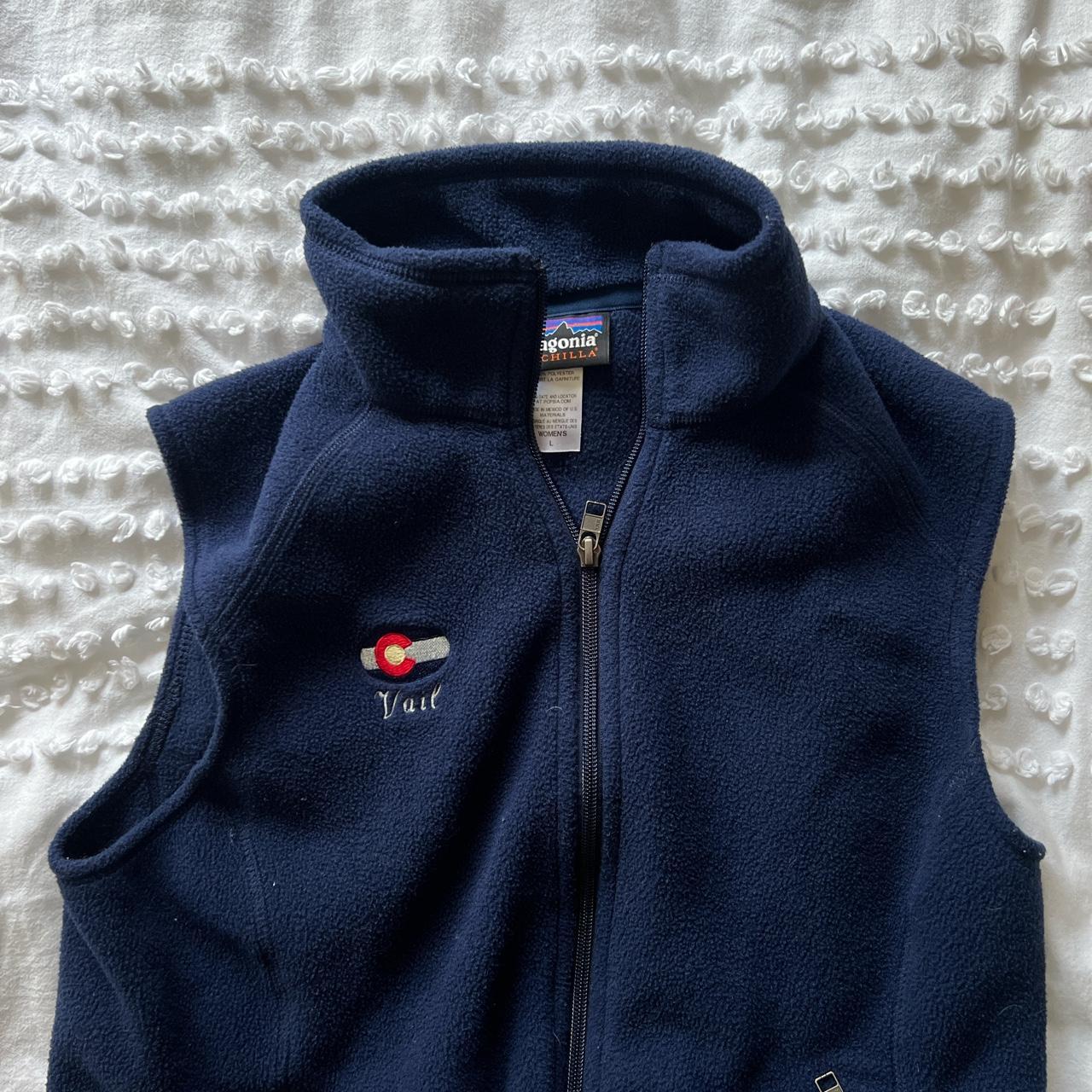 vintage Patagonia Synchilla Vest with Vail, Colorado... - Depop