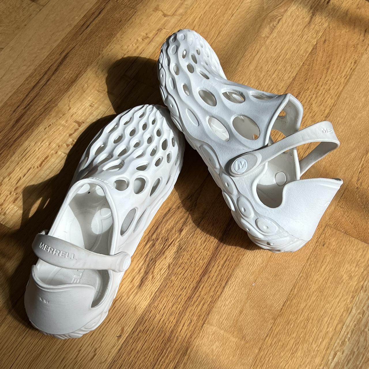Women’s Merrill Hydro Moc Sandal in White Size 7.5... - Depop